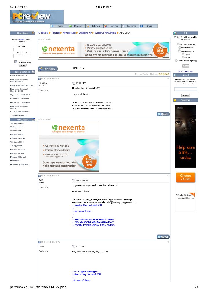 XP CD Key | PDF | Windows Xp | Microsoft Windows