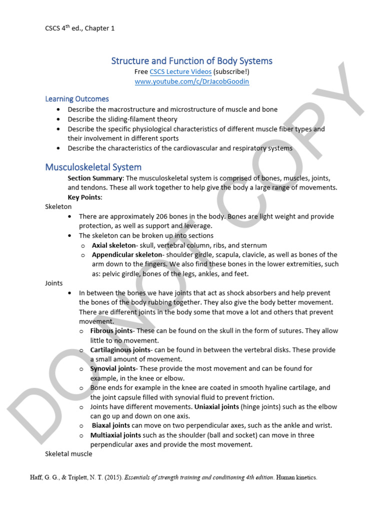 Cscs Study Guide ch.1 Prototype | PDF | Respiratory Tract | Skeletal Muscle