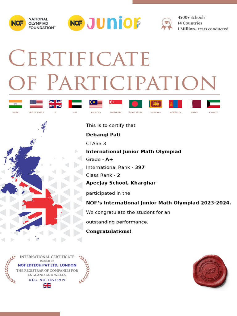 International Junior Math Olympiad 652f89e56b93ccaf83fde71f CLASS 3 ...