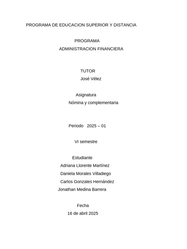 Actividad de Aprendizaje de Nomina 2 | PDF | Seguridad y salud ...