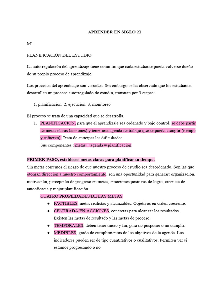 Resumen Modulo 1 | PDF | Aprendizaje | Motivación
