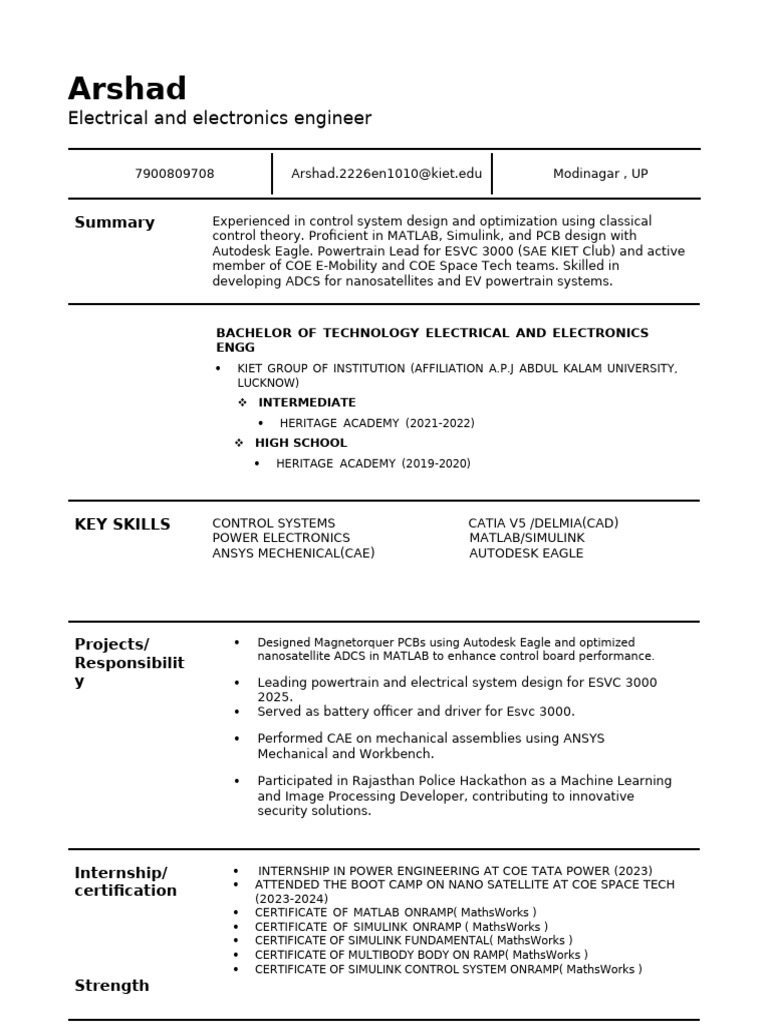 Classic Management Resume | PDF | Engineering