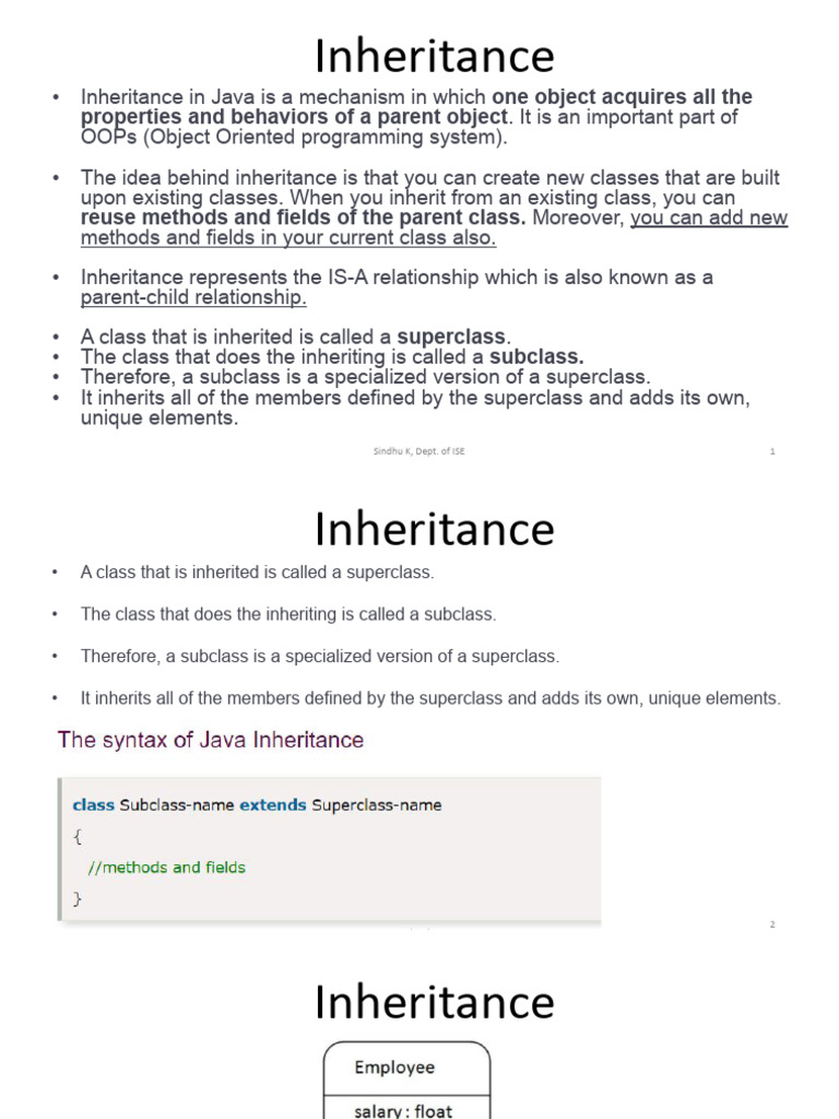 Unit-1 Part-8-19 - 3 - 25 | PDF | Inheritance (Object Oriented Programming) | Class (Computer ...