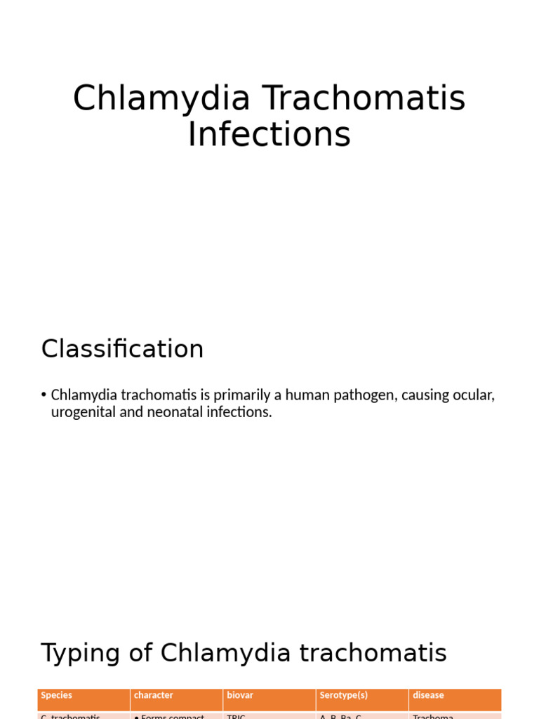 Chlamydia Trachomatis Infections | PDF | Immunology | Medical Specialties