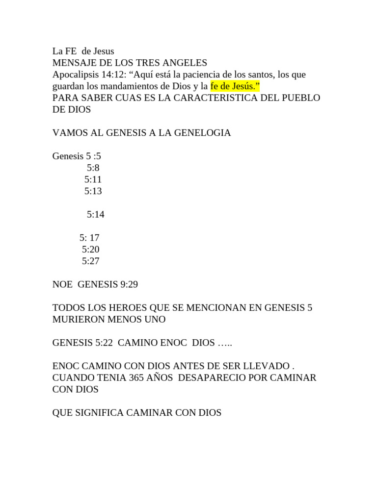 La Fe de Jesús y Ejemplos Bíblicos | PDF | Moisés | Noé