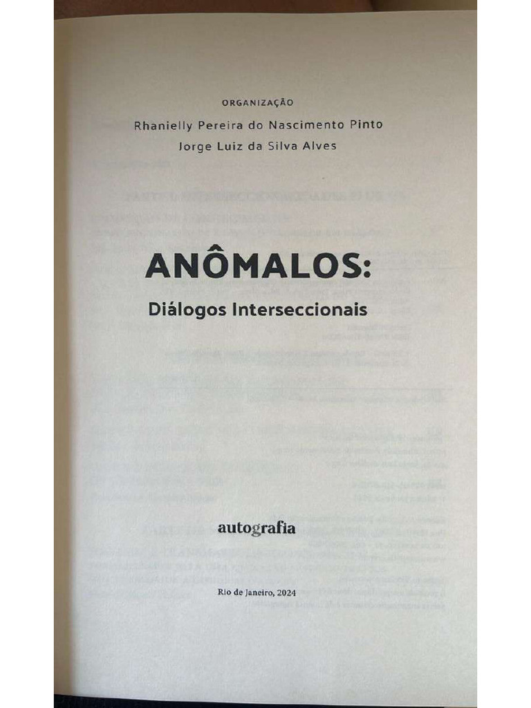 Capítulo Livro Anômalos - Diálogos Interseccionais | PDF