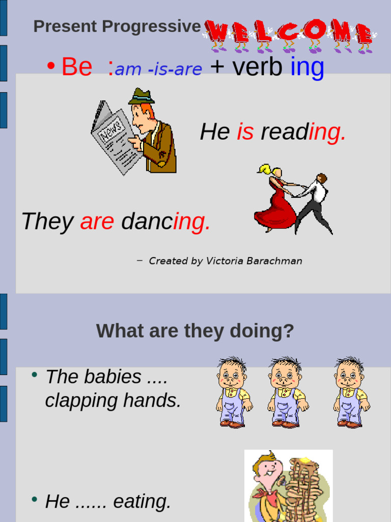 Present Progressive Activities | PDF