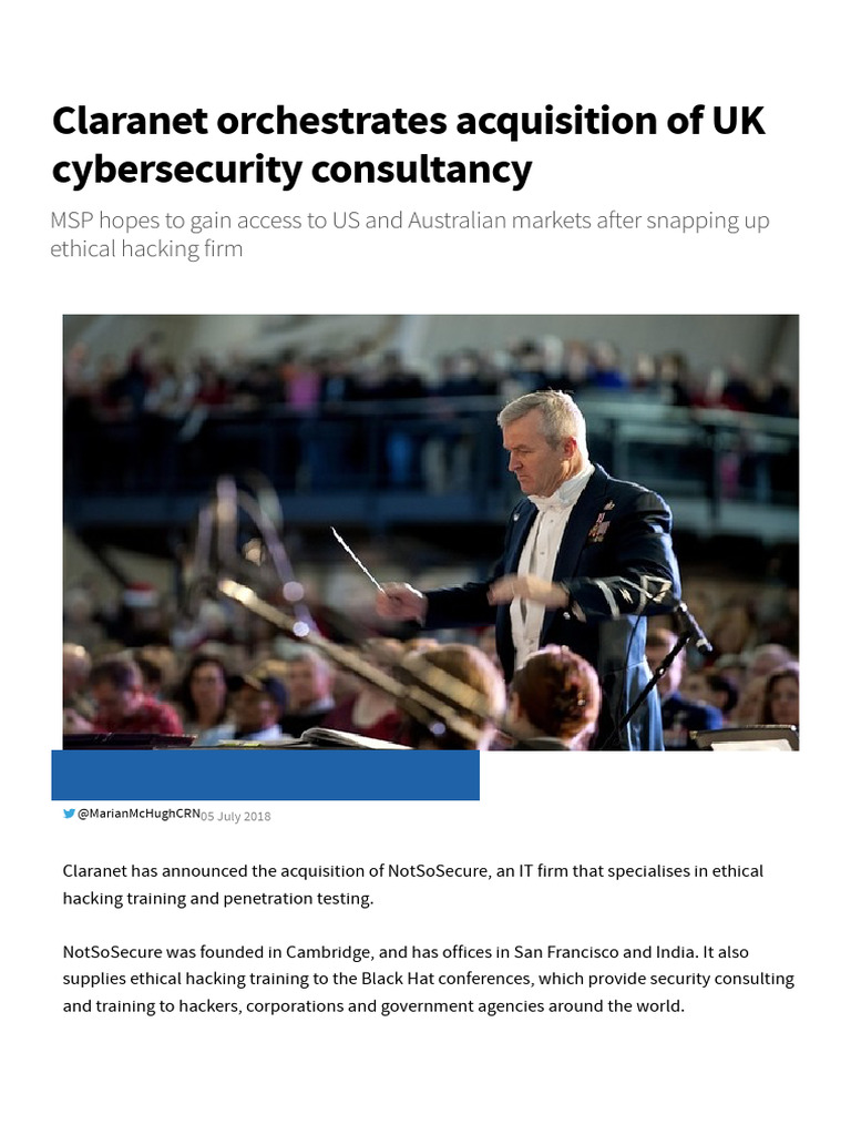 Claranet Continues Acquisition Frenzy With UK IT Consultancy | PDF ...