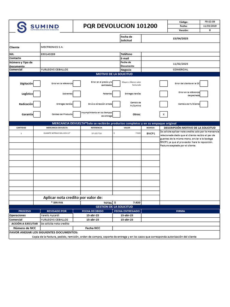PQR 101200 Mectronics | PDF | Factura