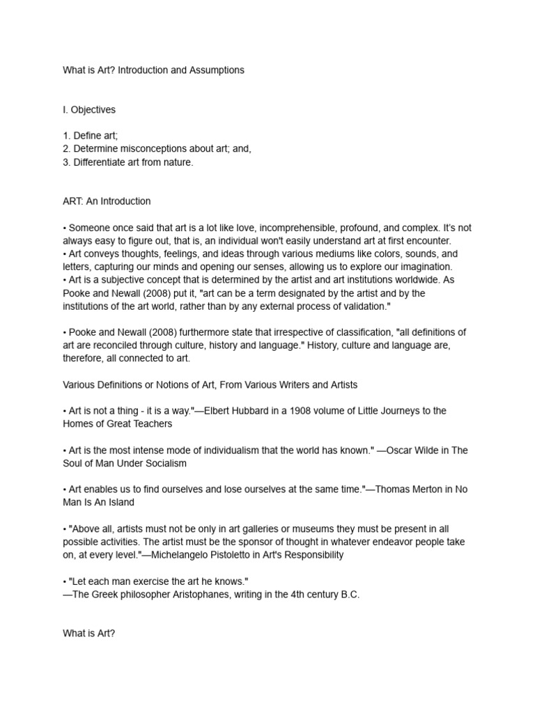 What Is Art Summarize 1 | PDF | Experience | Emotions