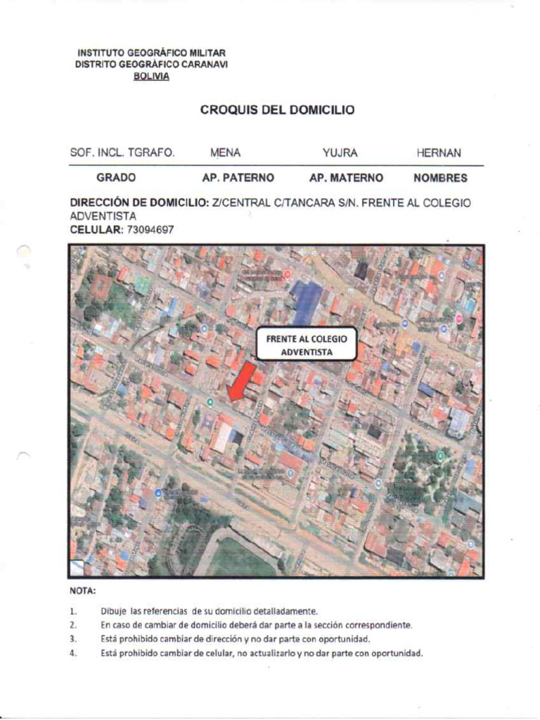 Croquis de Domicilio | PDF