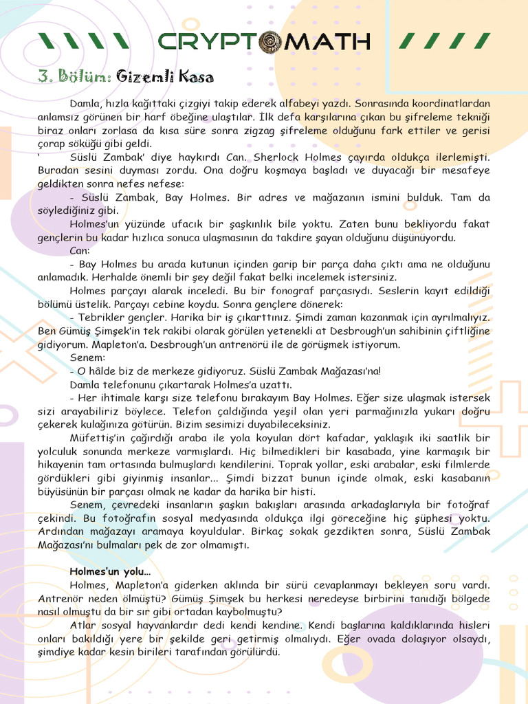 CryptoMath 6. Sezon - 3. Bölüm - Gizemli Kasa (Soru Ve Yanıt) | PDF