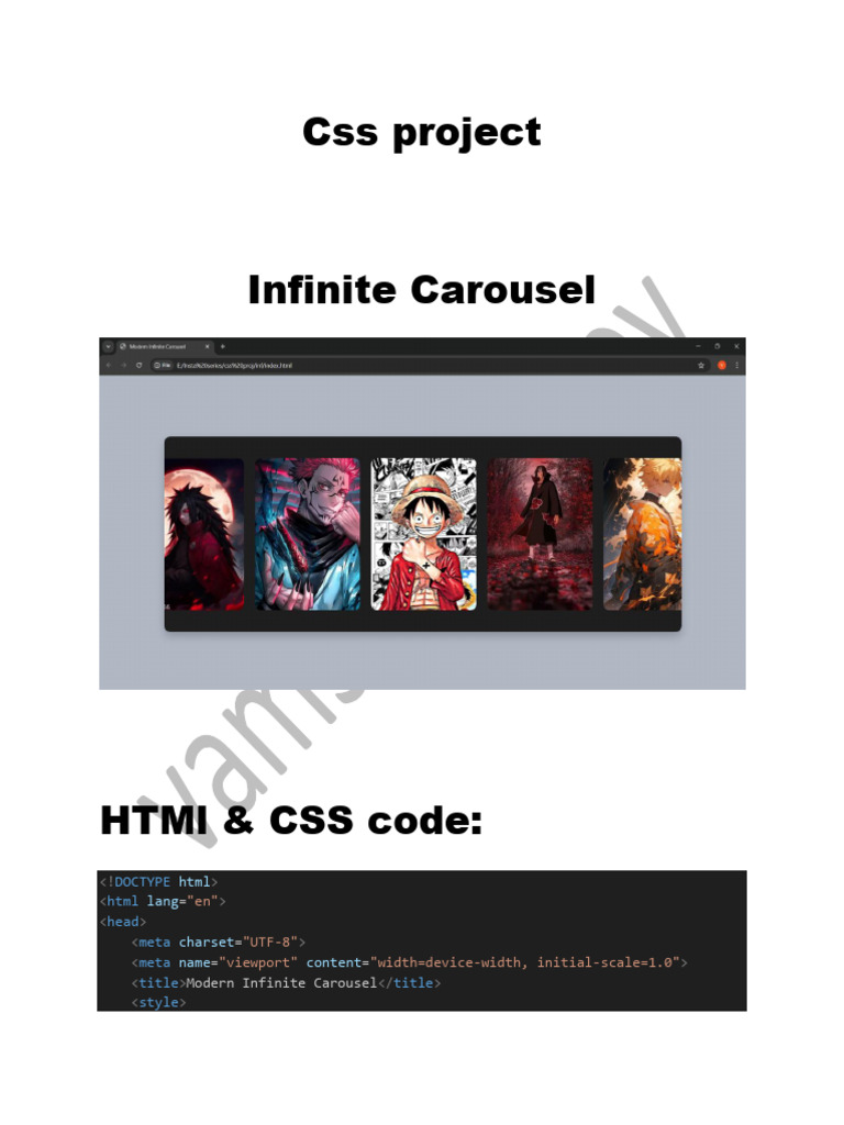 Css Project Infinite | PDF
