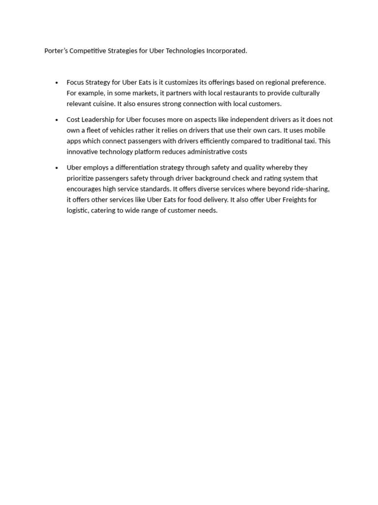 Porter Competitive Strategies | PDF