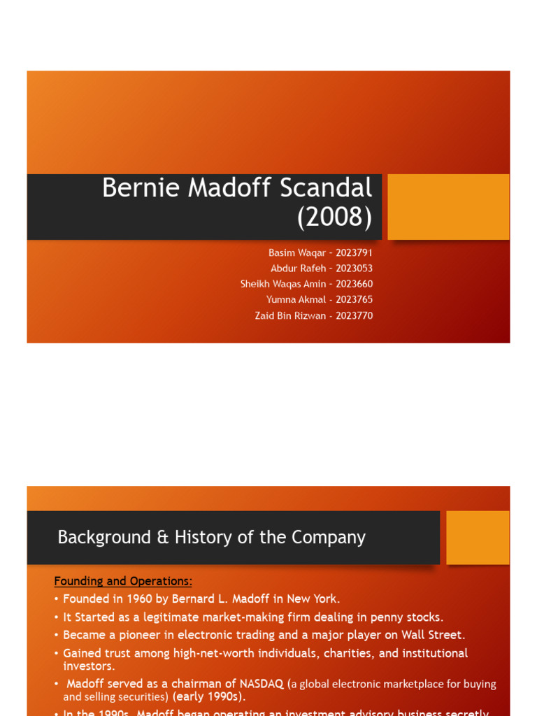Bernie Madoff Scandal PDF | PDF | Economies | Business