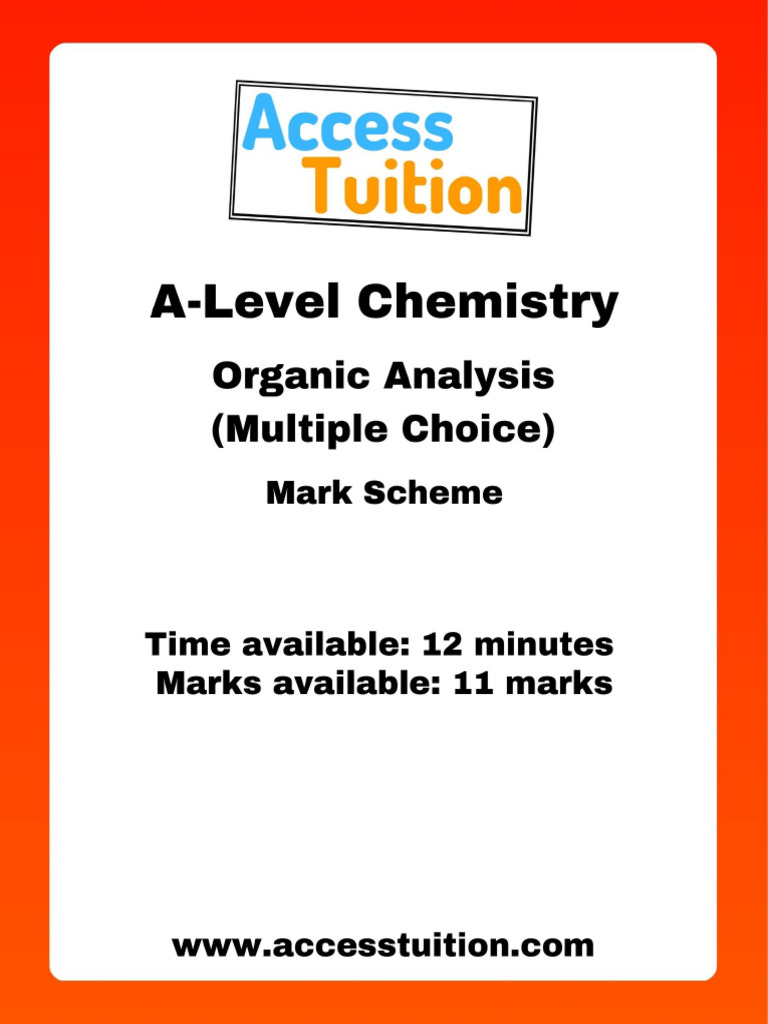 Organic Analysis Multiple Choice MS | PDF