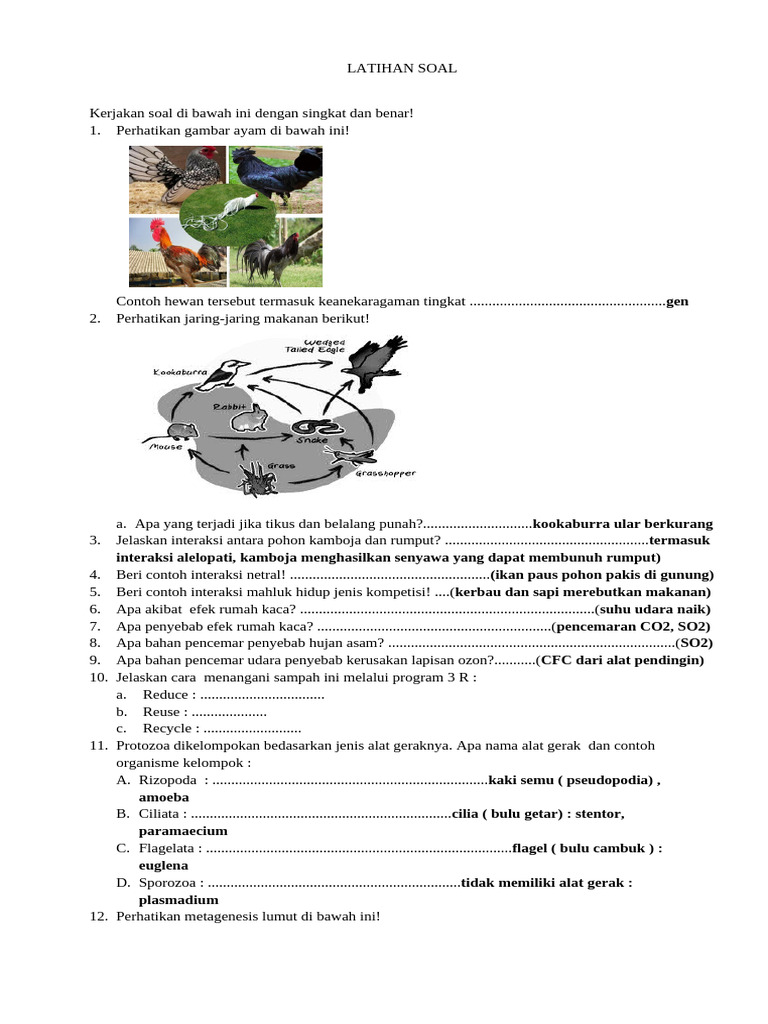 LATIHAN SOAL ASAJ Lengkap | PDF