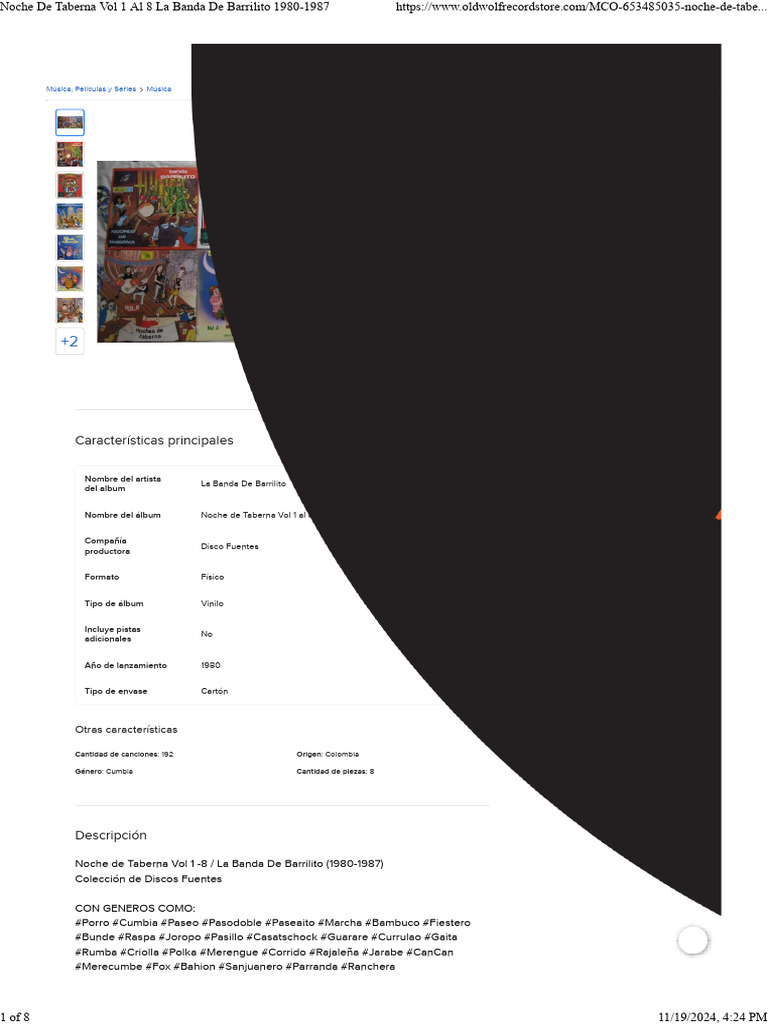 Noche de Taberna Vol 1 Al 8 La Banda de Barrilito 1980-1987 | PDF | Subgéneros musicales