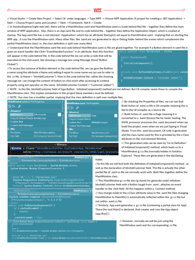 WPF | PDF | Extensible Application Markup Language | Class (Computer Programming)