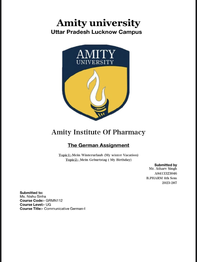 German Assignment | PDF