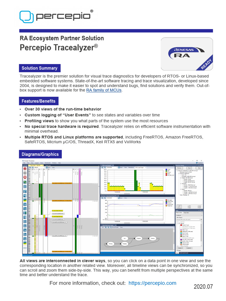 REN Solution-Brief-Percepio-Tracealyzer - PDF PRB 20200824 | PDF | Software Bug | Embedded System