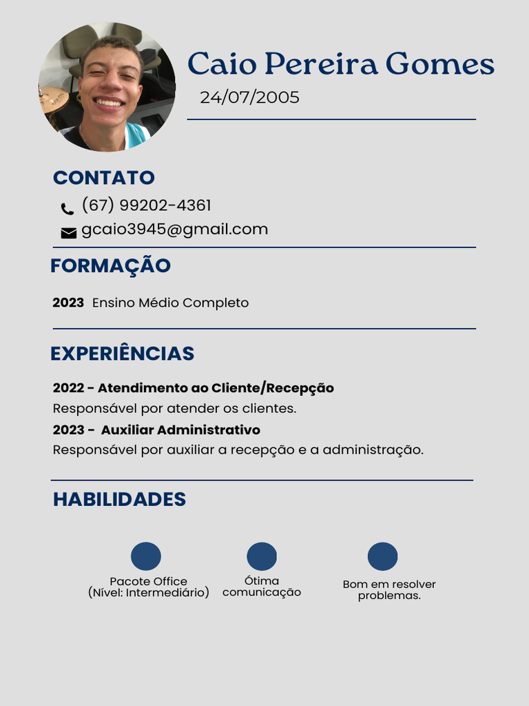 Currículo Caio 2 | PDF