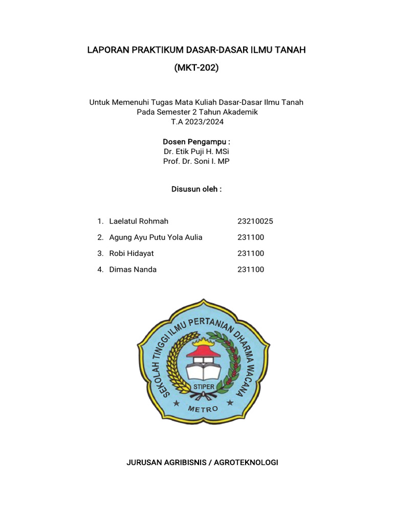 Laprak Dasar Ilmu Tanah | PDF