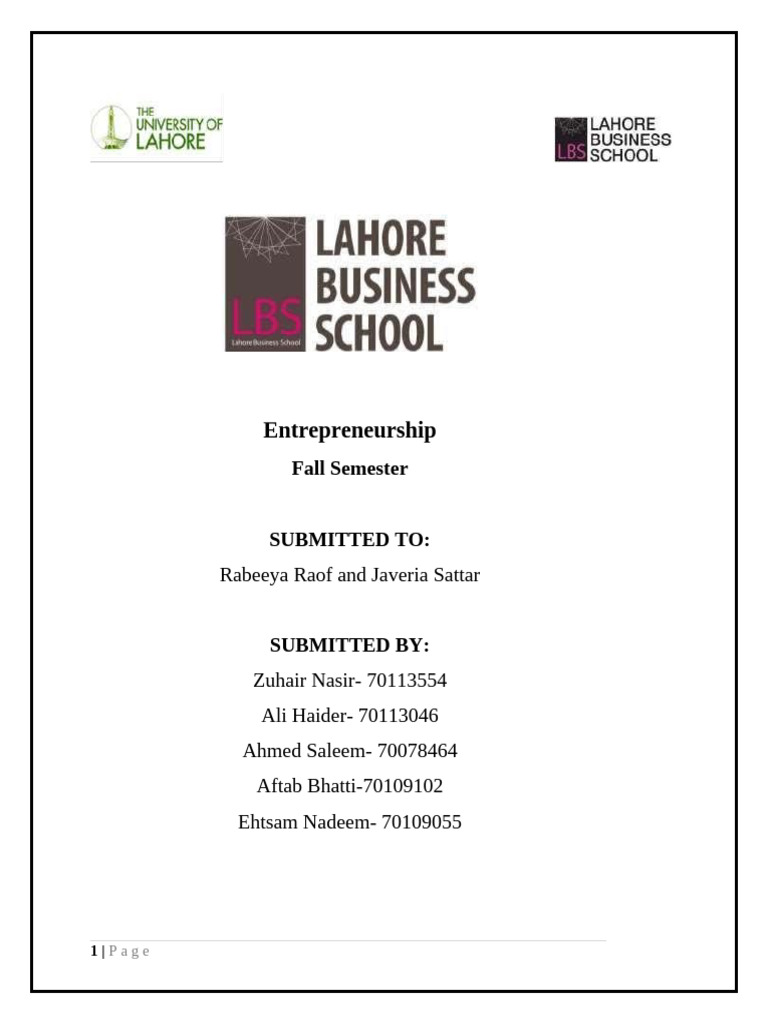 Entrepreneurship Assignment 1 | PDF | Sustainability | Overfishing