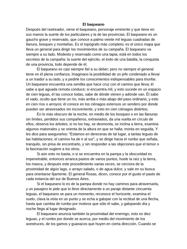 El Baqueano, Facundo. | PDF
