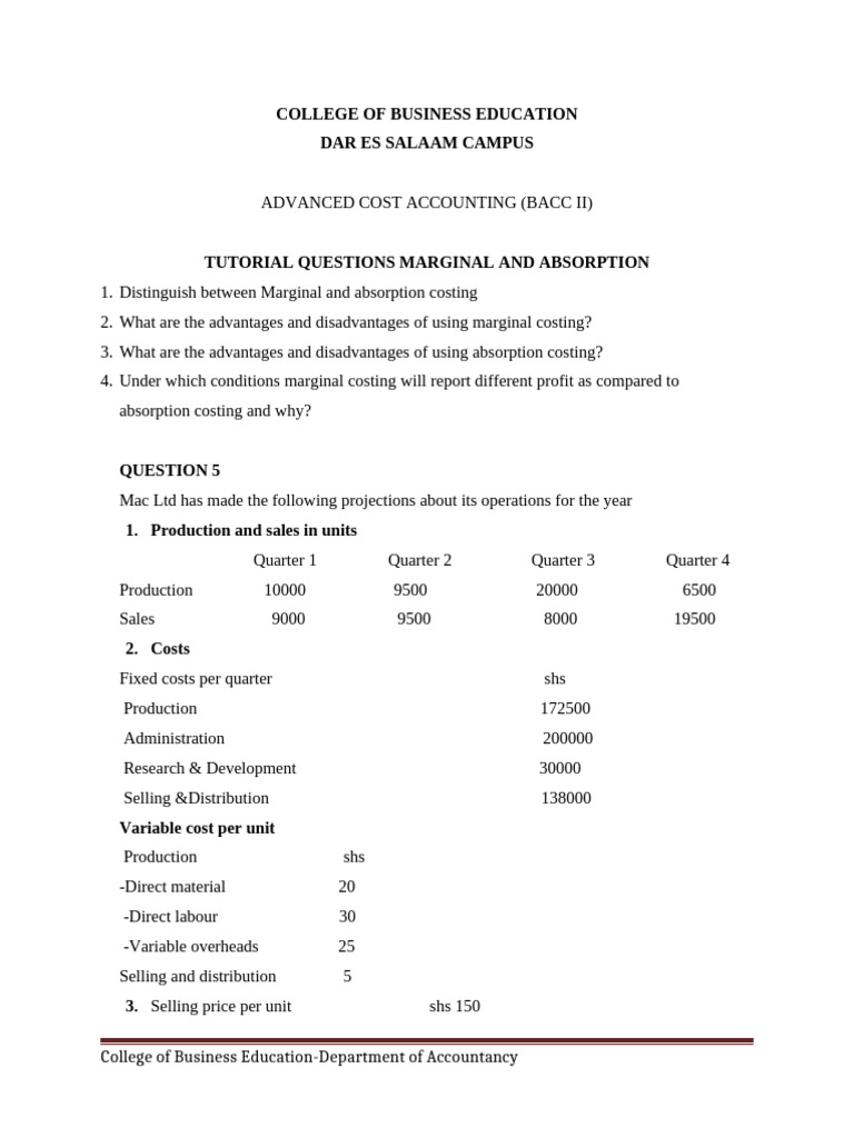 4.2 Tutorial Qns-Marginal and Absorption | PDF | Financial Economics | Economics