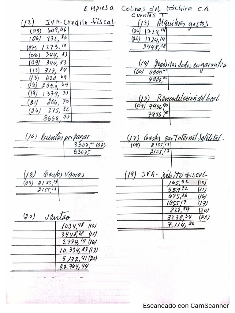Cuentas T Conta | PDF