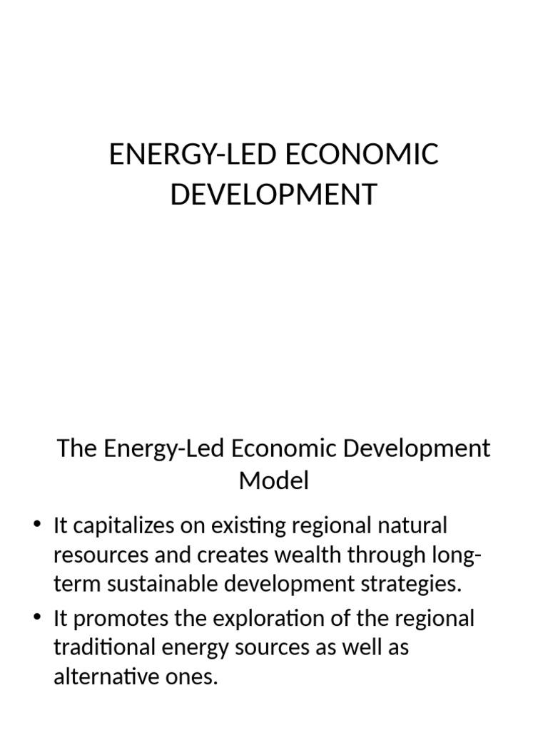 Energy-Led Economic Development | PDF | Green Building | Urban Sprawl