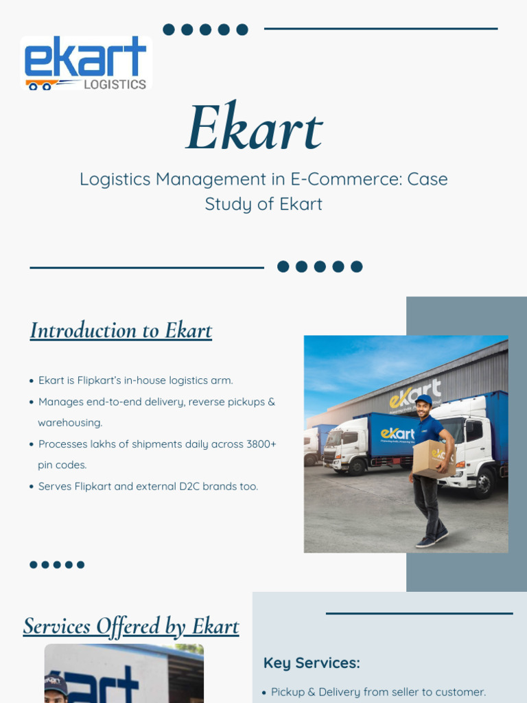 Ekart Logistics PPT (2K22-BMS-52) | PDF