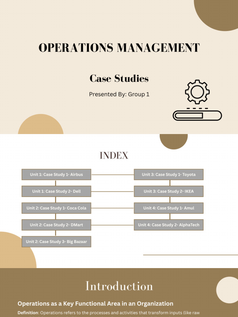 Case Studies- Group 1, OPM | PDF