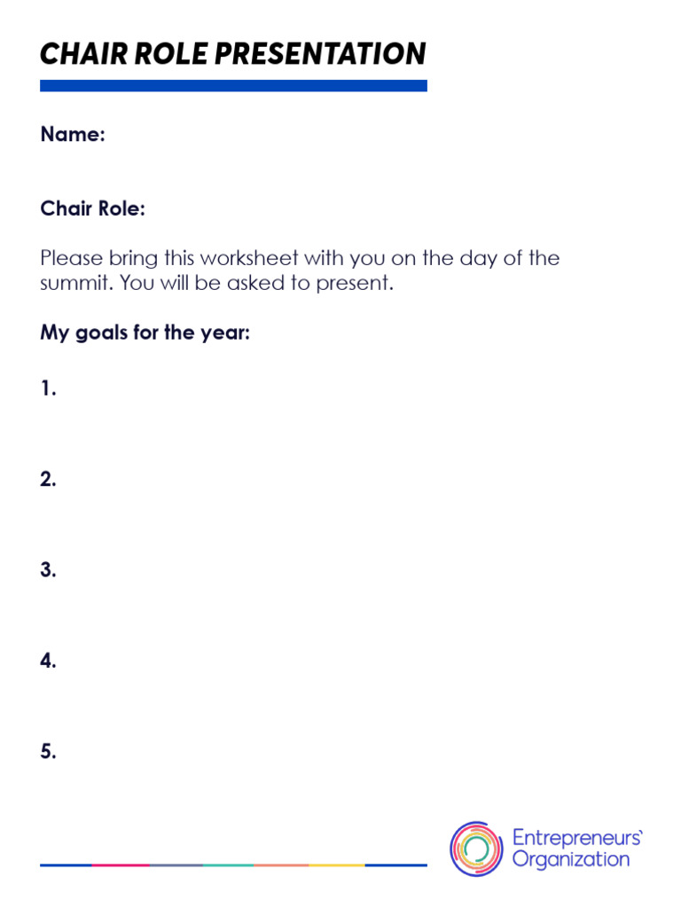 Chair Role Presentation 2 Form | PDF