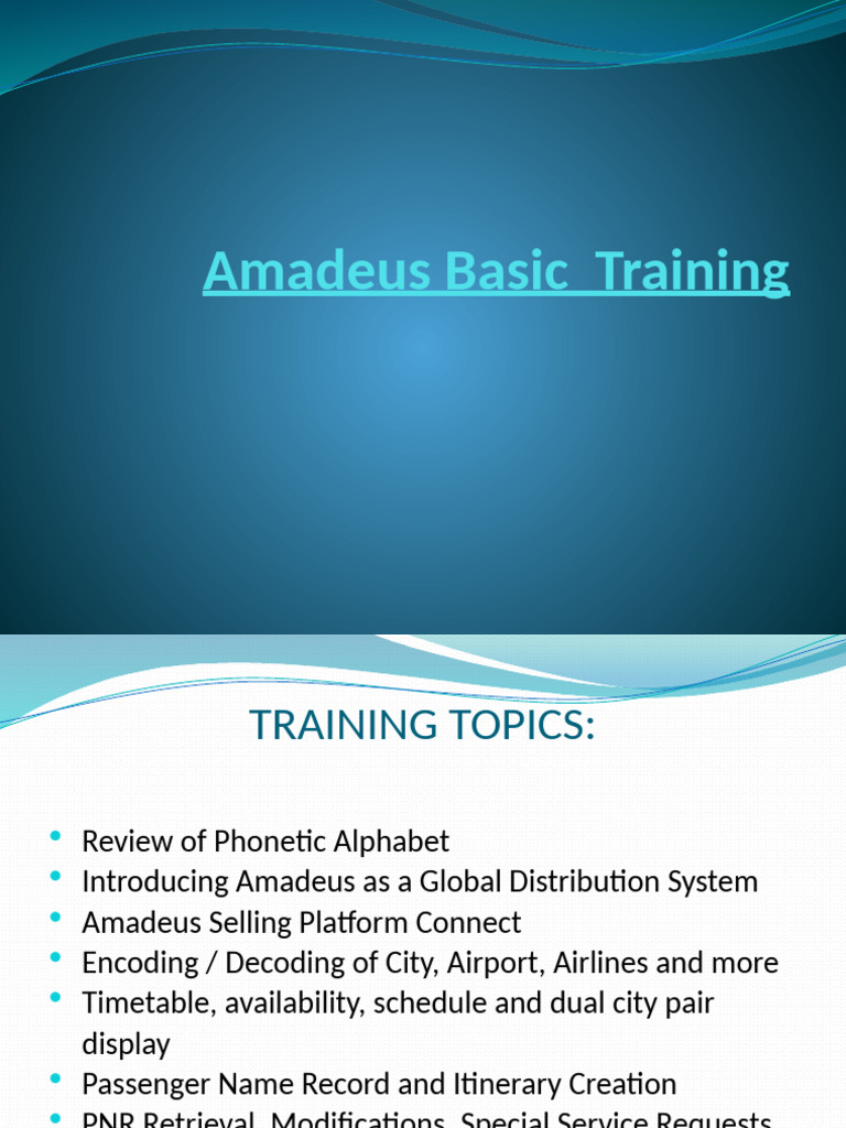 Amadeus Training New | PDF | Aviation | Transport