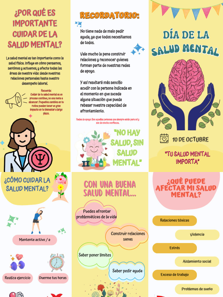 Triptico Salud Mental | PDF | Salud mental | Autoestima