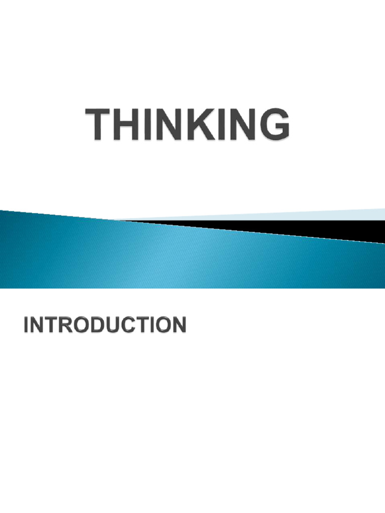 Understanding Different Types of Thinking | PDF | Thought | Experience
