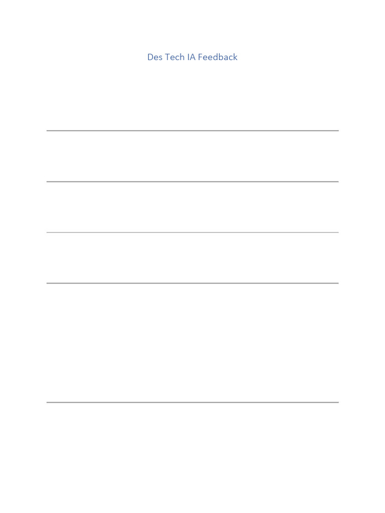 Design Technology IA - Sample D | PDF