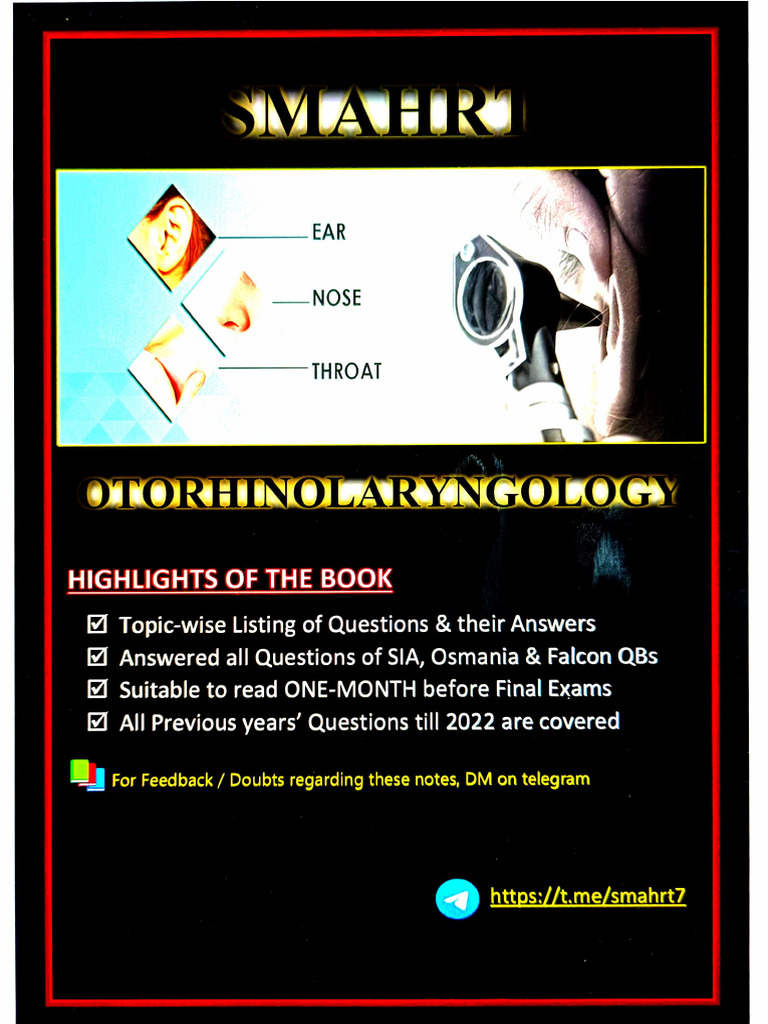 Ent Notes | PDF | Vertigo | Ear