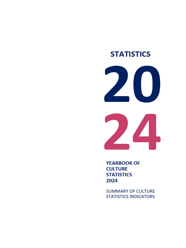 2024 Culture Statistics Summary | PDF | Employment | Statistics