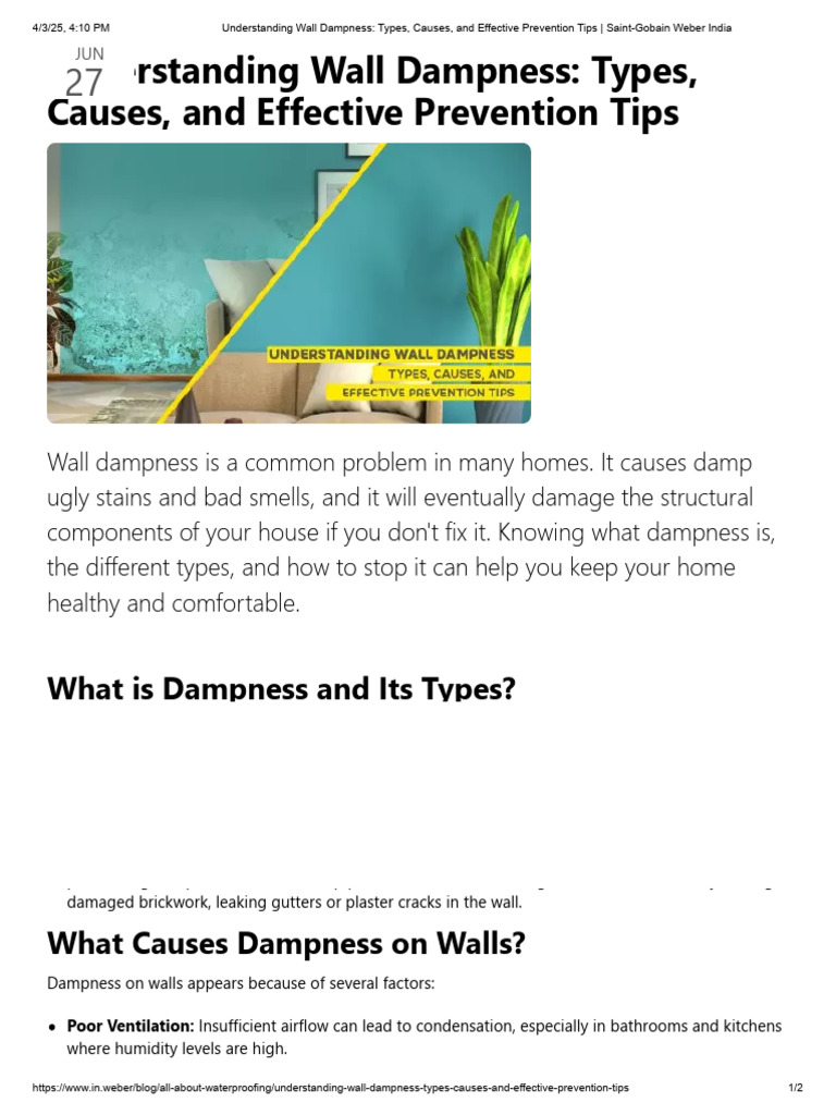 Understanding Wall Dampness_ Types, Causes, and Effective Prevention Tips _ Saint-Gobain Weber ...