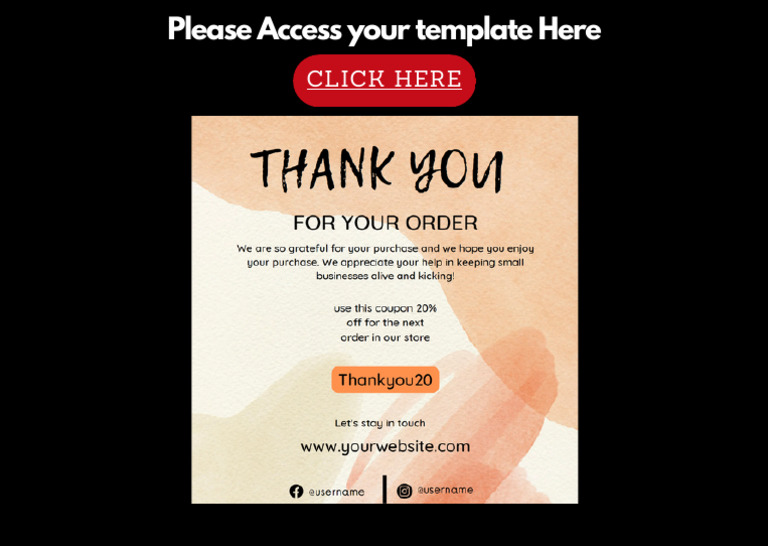 Thank You Card Template Client 3 | PDF