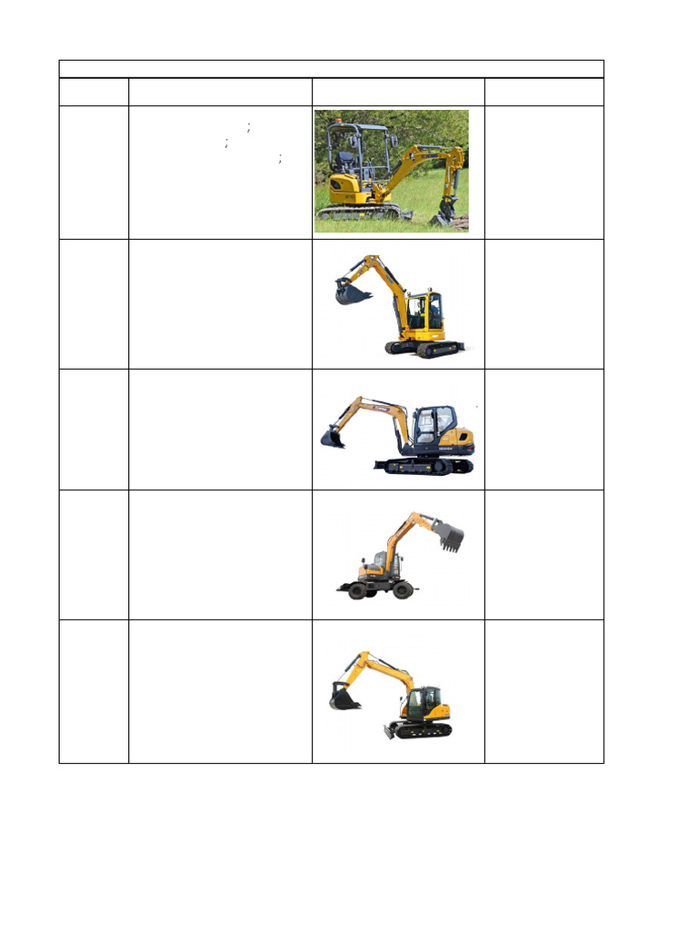XCMG Excavator Models and Prices | PDF | Land Vehicles | Vehicles