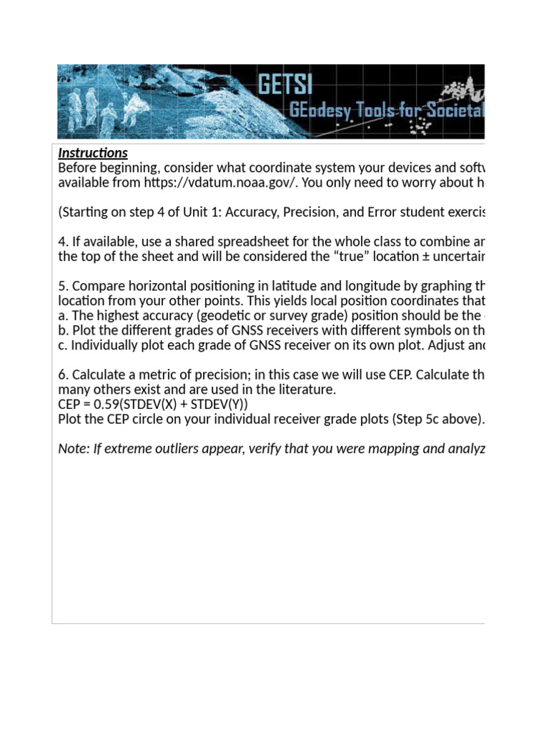 Unit 1 Accuracy Precision.v11 | PDF | Accuracy And Precision | Surveying