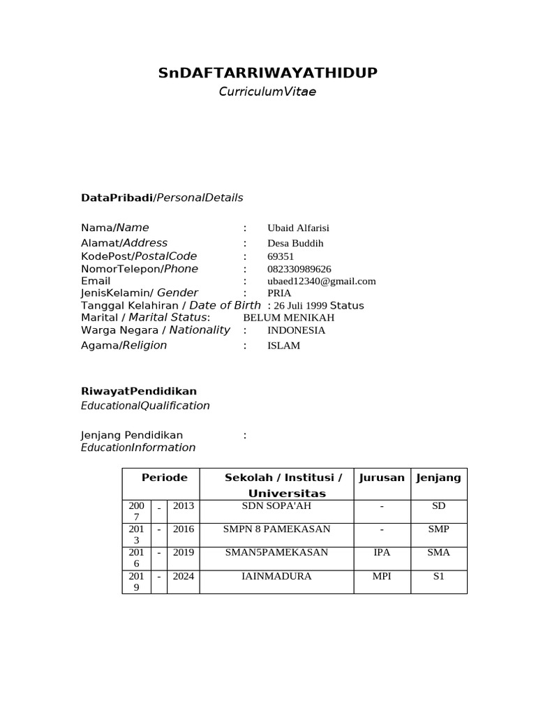 CV RIZKI TM BARU | PDF