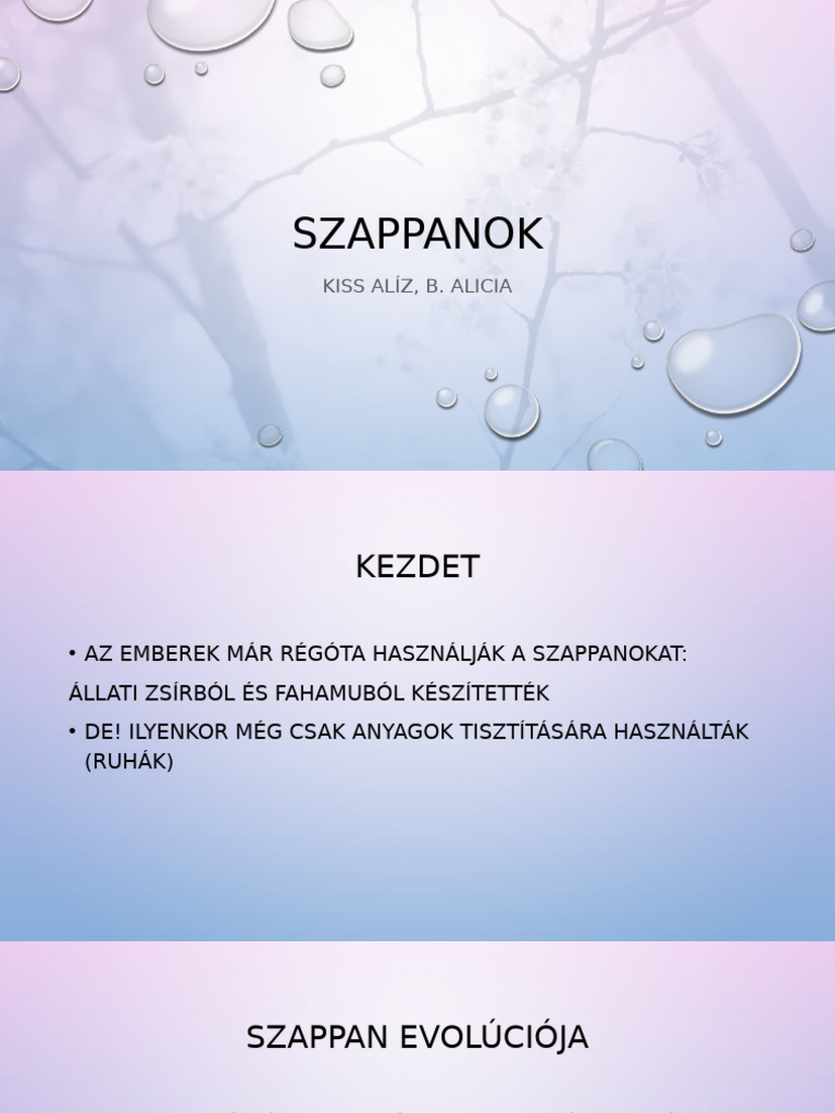 Szappanok | PDF