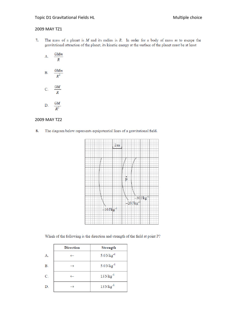 D1 Gravitational Fields (2005-2009) MC | PDF