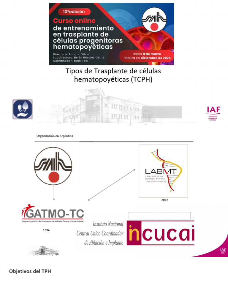 Generalidades y Tipos de TPH | PDF | Antígeno leucocitario humano | Medicina CLINICA