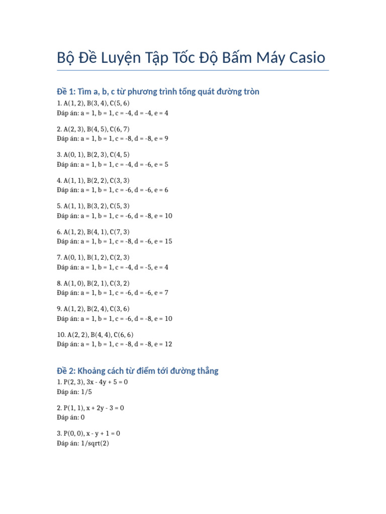 Bai_Tap_Luyen_Tap_Toc_Do_Bam_May_Casio | PDF
